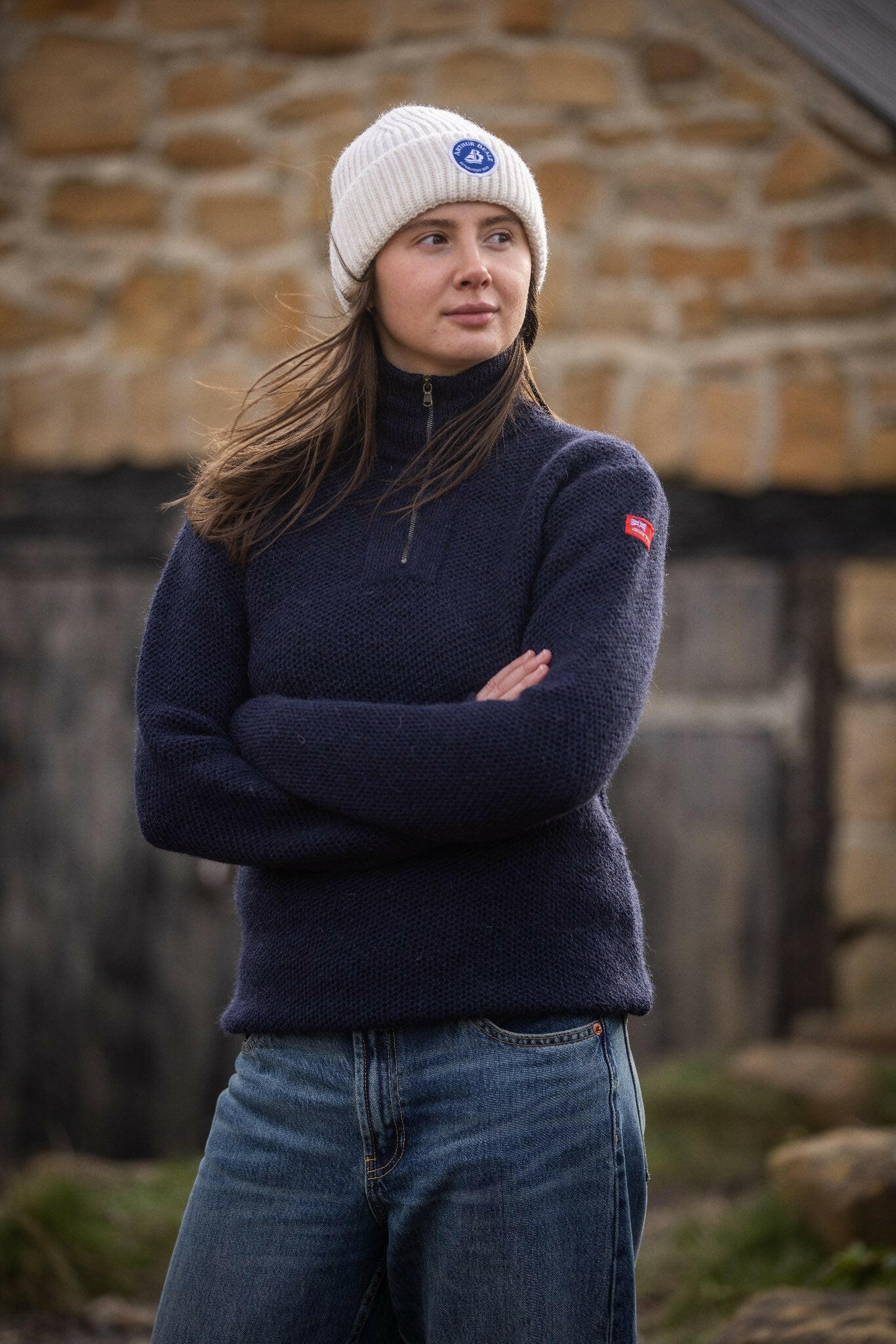 Arthur Beale Women's Zip Neck Jumper | Arthur Beale